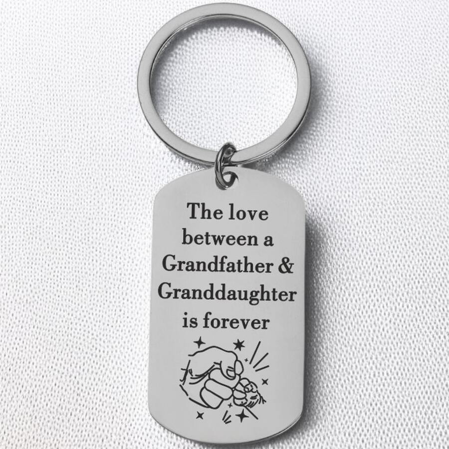 One Stainless Steel Laser Engraved Keychain With Unique And Fashionable ...