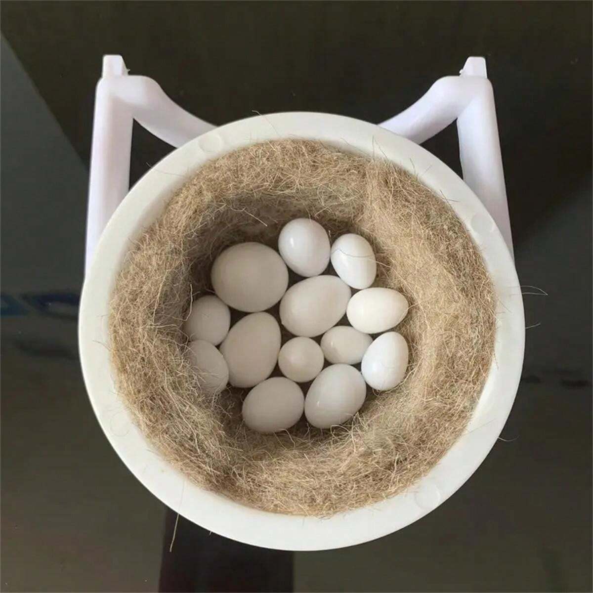 3-In-1 Bird's Nest, Plastic Bird's Nest With Brackets And Soft Fiber ...