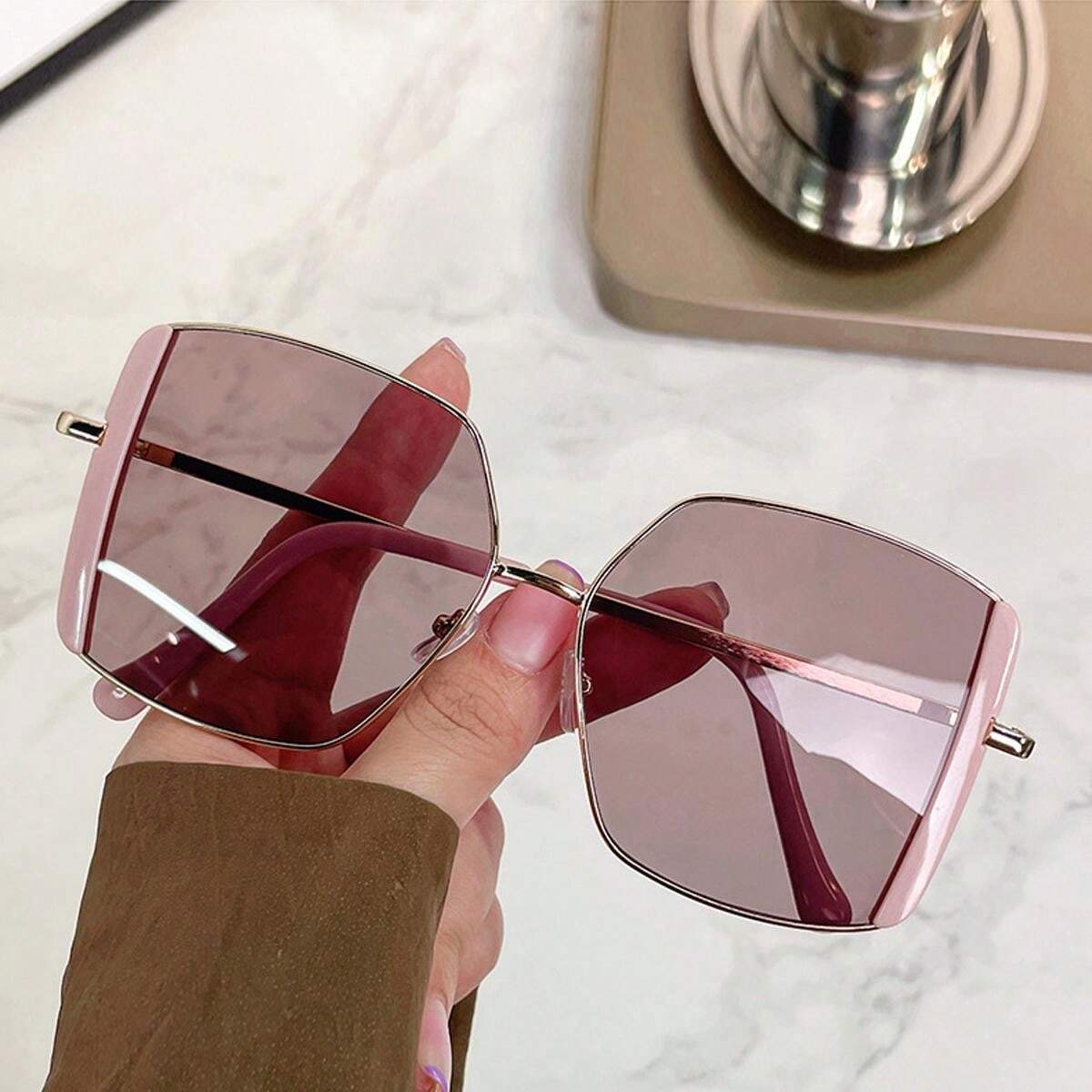 New Korean Style 2024 Oversized Square Polarized Sunglasses For Women ...