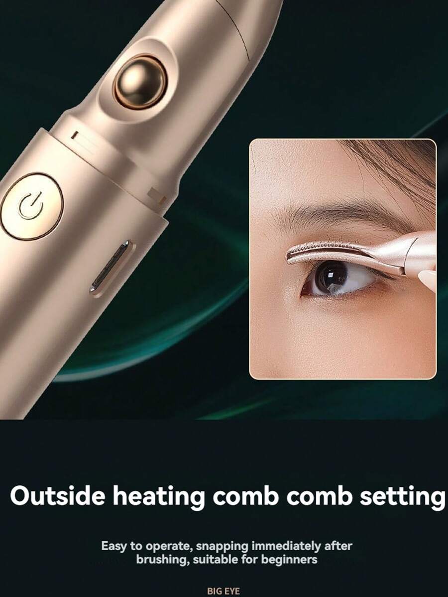 Multifunctional Dual-Head Heated Eyelash Curler & Eyebrow Trimmer ...