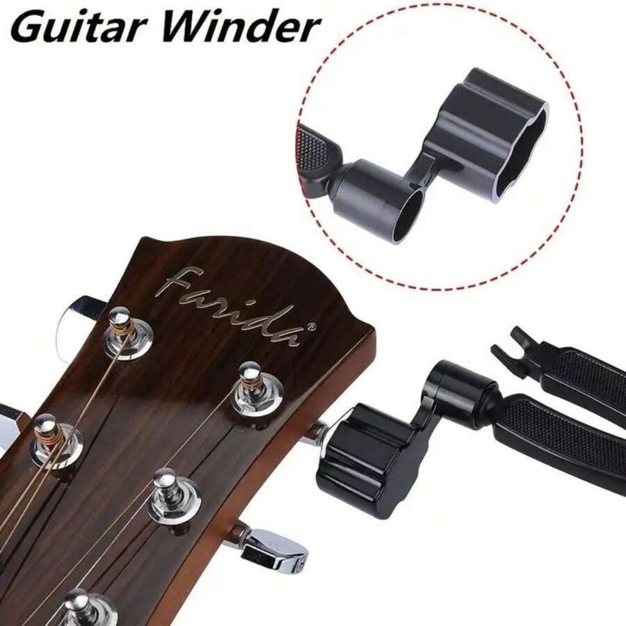 3-In-1 Guitar String Changing Tool Kit - Winder, Cutter And Bridge Pin ...