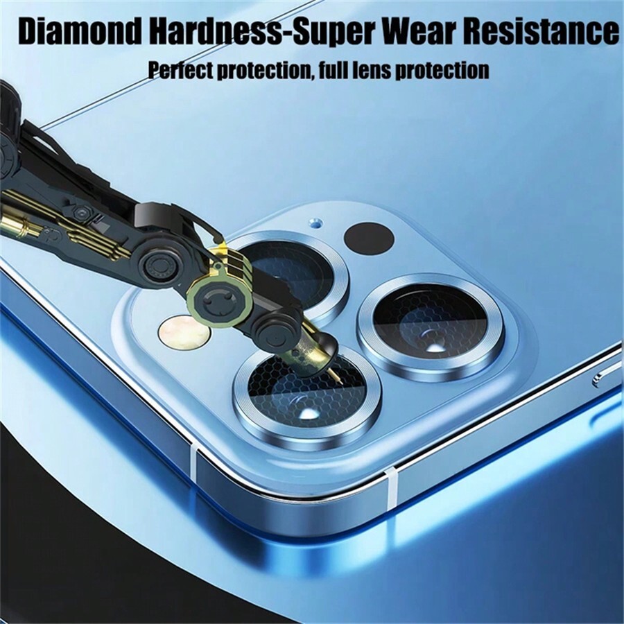 3Pcs Metallic Luster Lens Glass Ring Caps Case Compatible With Iphone 16 15 14 Plus 13 12 Mini ...