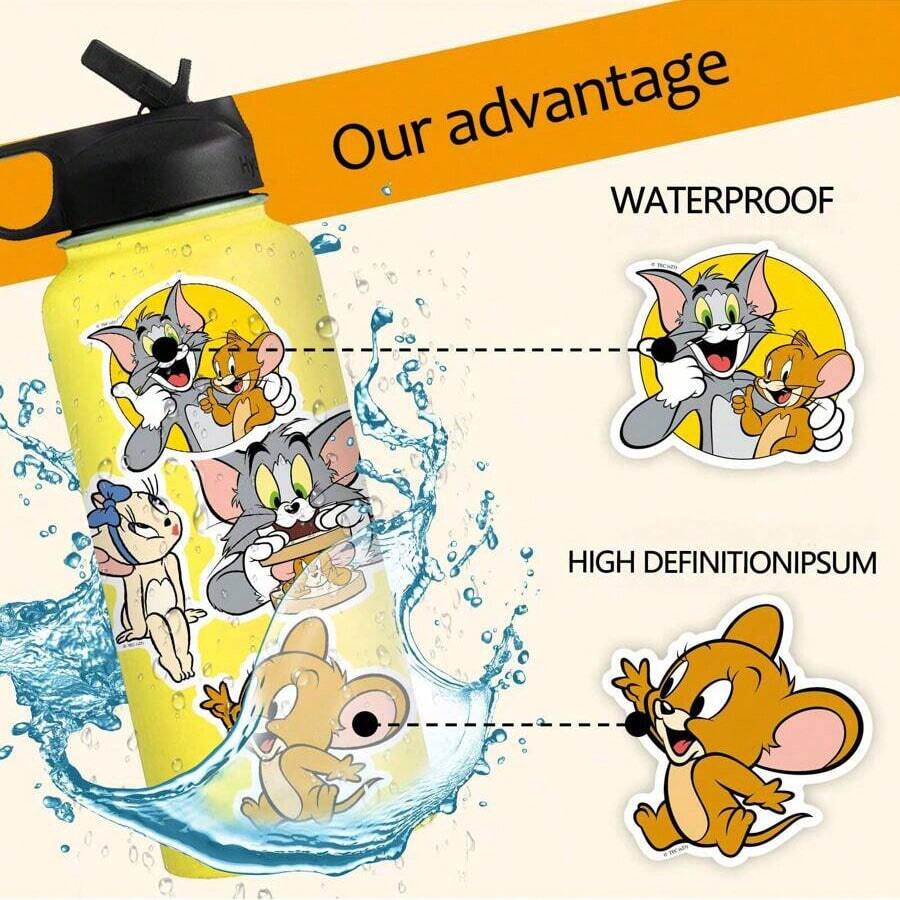 TOM & JERRY 50PCS Warner Bros. Officially Licensed Cartoon Stickers ...
