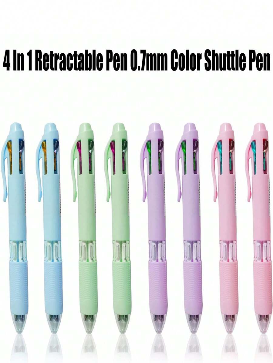4-In-1 Multicolor Ballpoint Pen With Retractable Design And 0.7mm Tip ...