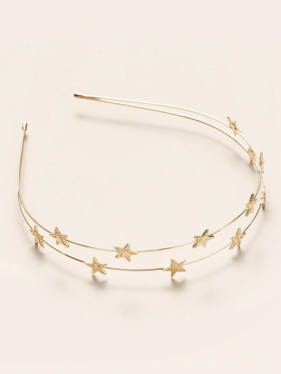 1pc Double Layer Star Headband For Women, Unique Design Star Hairband ...