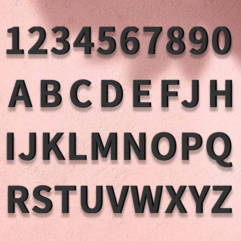 Acrylic Frosted Black House Number Plate With Telephone Number, Room ...