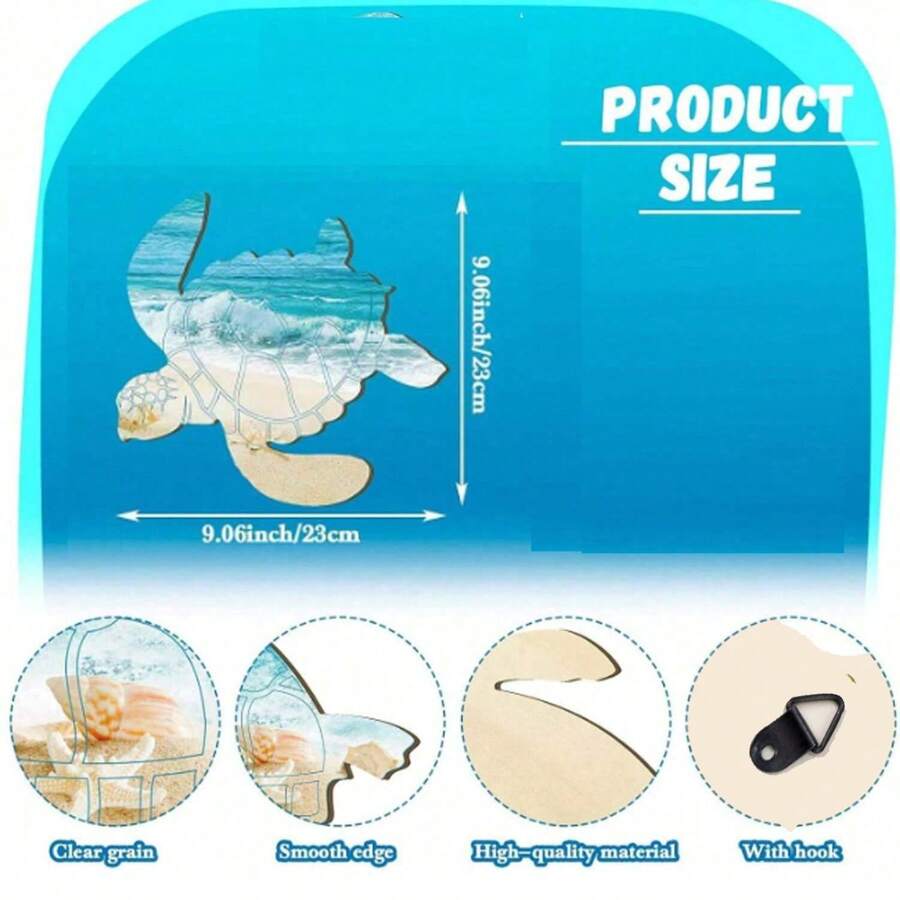 Wooden Turtle Wall Decor -Sea Turtle Wall Art- Ocean Beach Bathroom ...