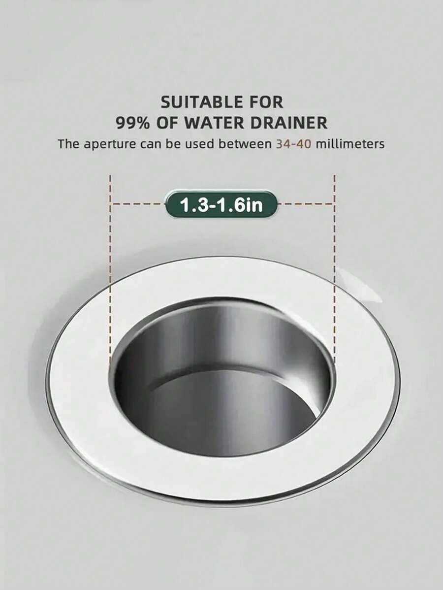 1pc Stainless Steel Bathroom Sink Plug Stopper, Sink Drain Strainer ...