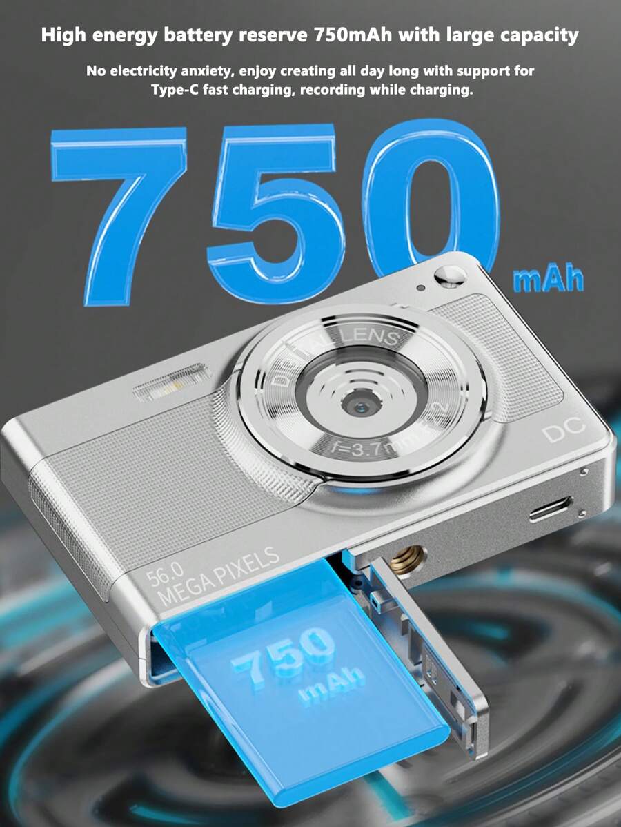 Portable CCD Card Digital Camera AF Autofocus 2.8-Inch Ultra HD Display ...