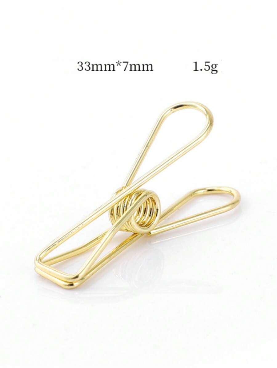 5pcs Gold-Tone Outdoors Tent Clips, Mini Carabiner Spring Clamps For ...