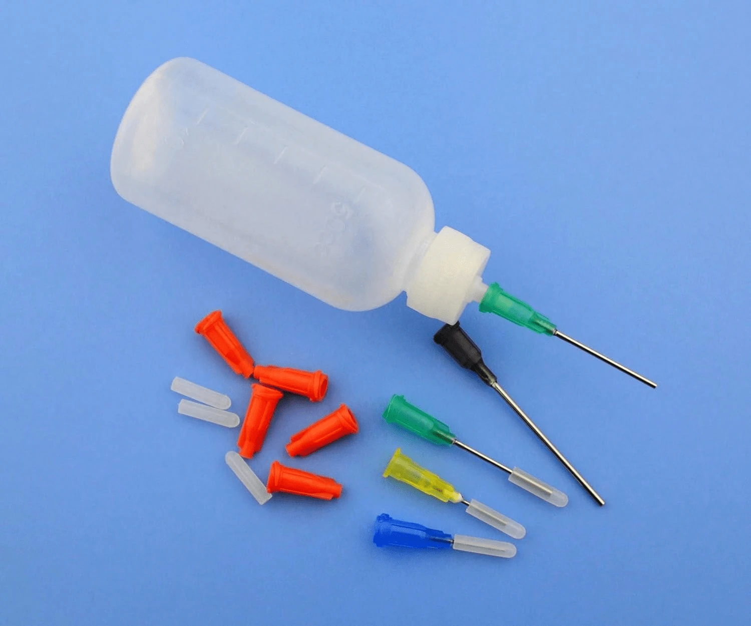 Precision Needle Tip Glue Applicator Bottle With Bent Needle Tip And
