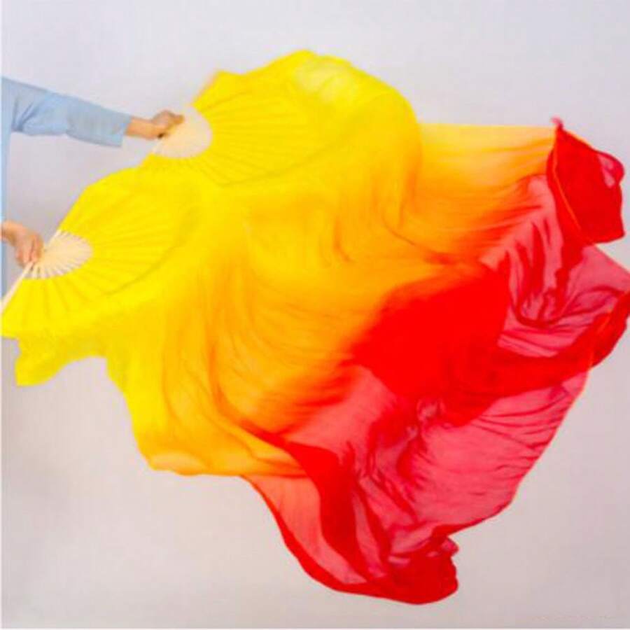 150cm Length Hot Sell Ms.Belly Dancing Fan Gradient Color Dancer ...