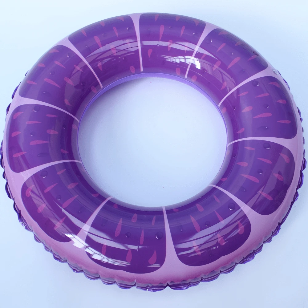 31.4-Inch Inflatable Fruit Swimming Ring Purple PVC Pool Party Floating ...