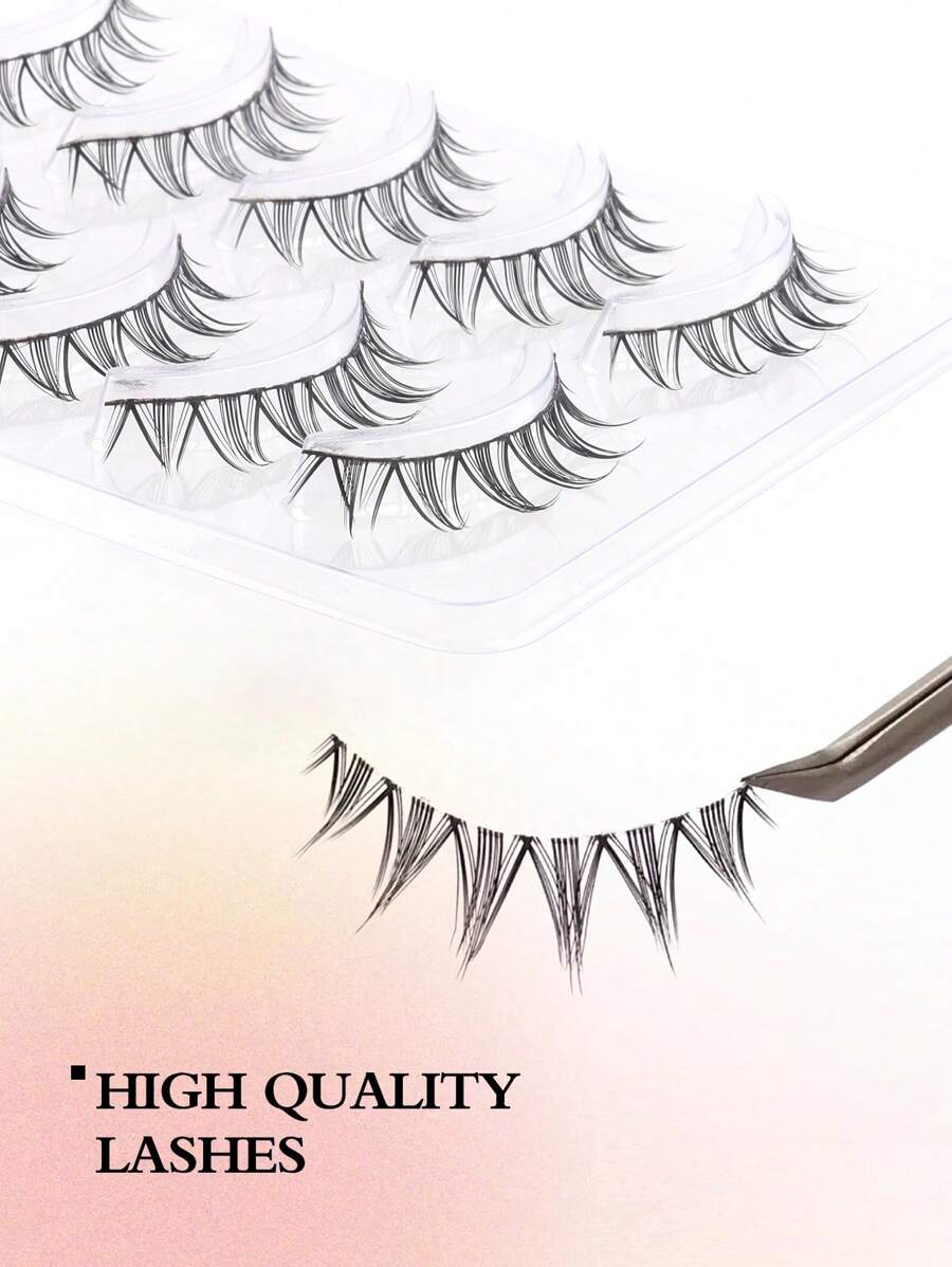 2024 New Style Transparent Lazy Girl Cartoon Eyelashes For Women 5pairs ...
