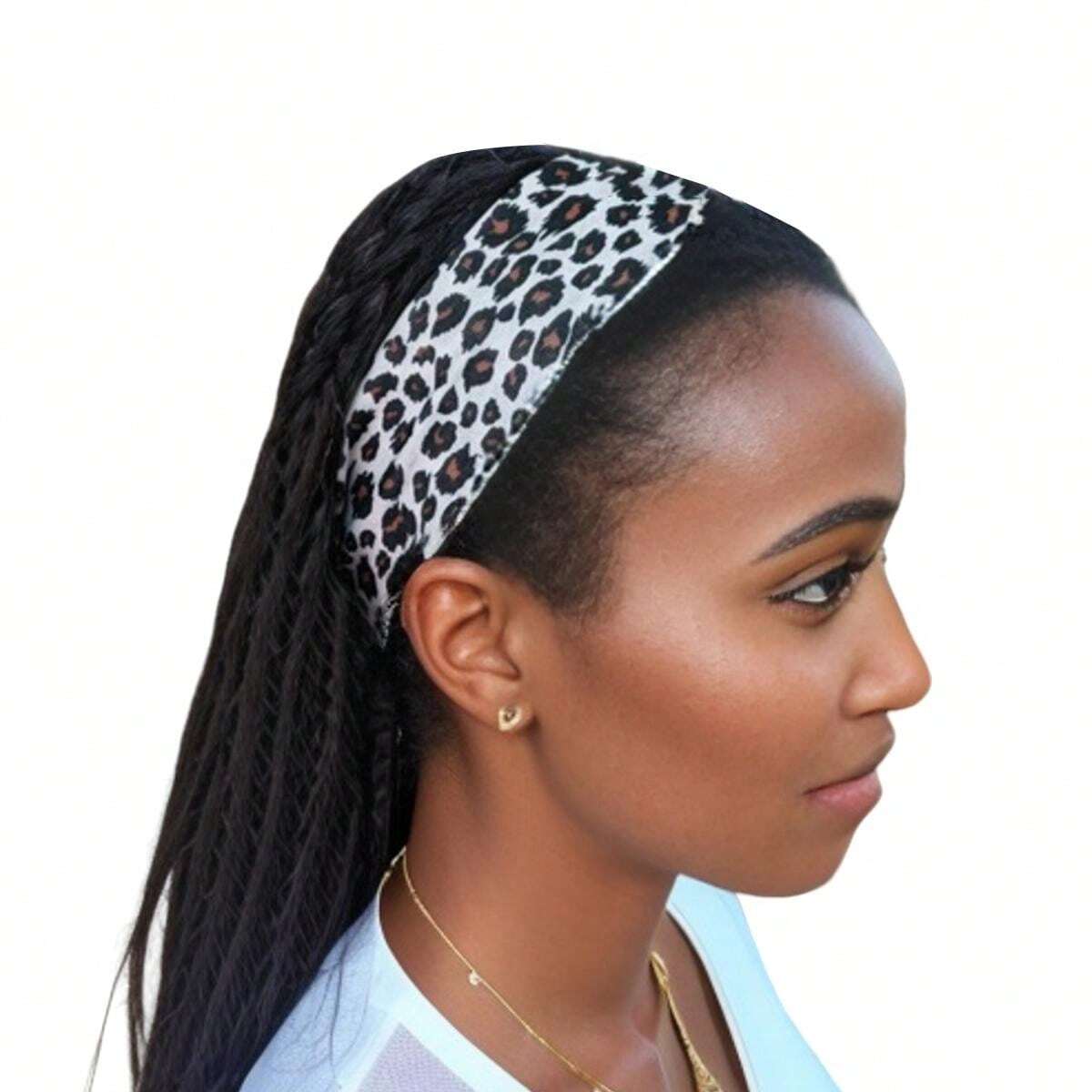 2Pcs Leopard&Spotted Headbands For Women Boho Stretchy Fashion ...