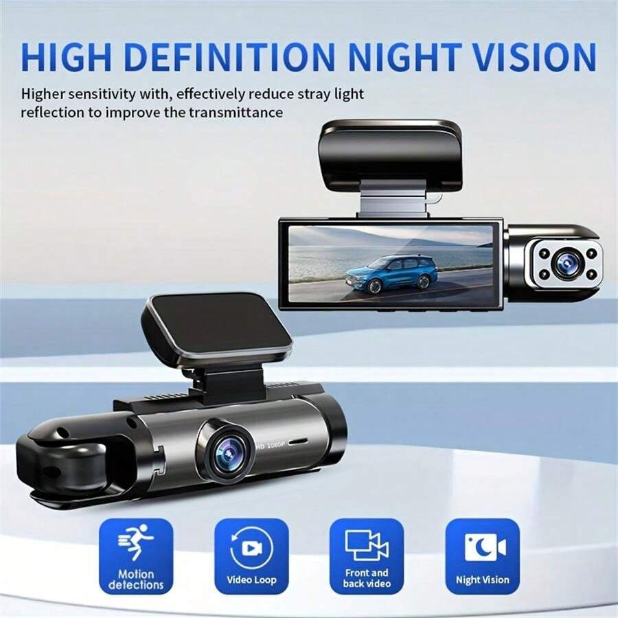 Vavupo Cámara de salpicadero para autos con cámara dual 1080P, visión ...