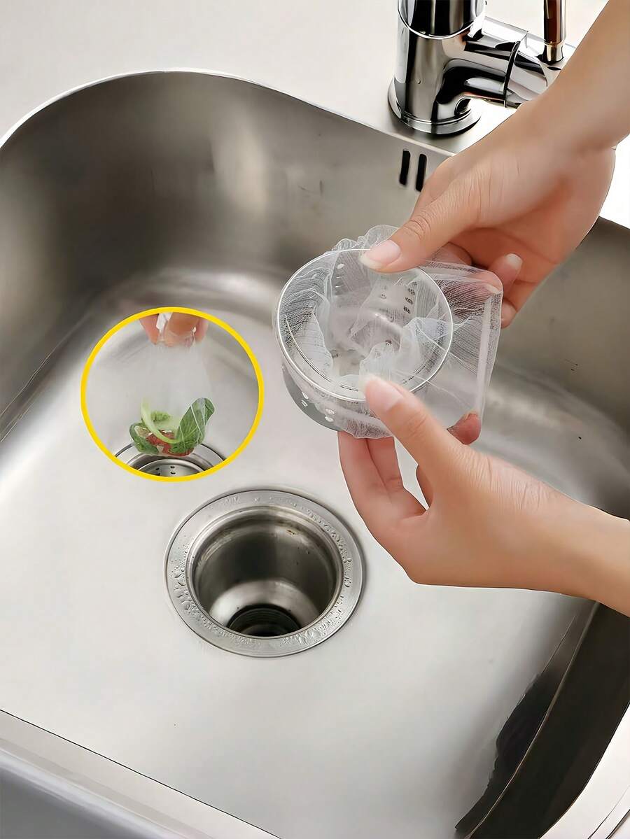 100 Pcs Sink Filter Screen, Disposable Sink Leak Screen, Sewer Filter ...