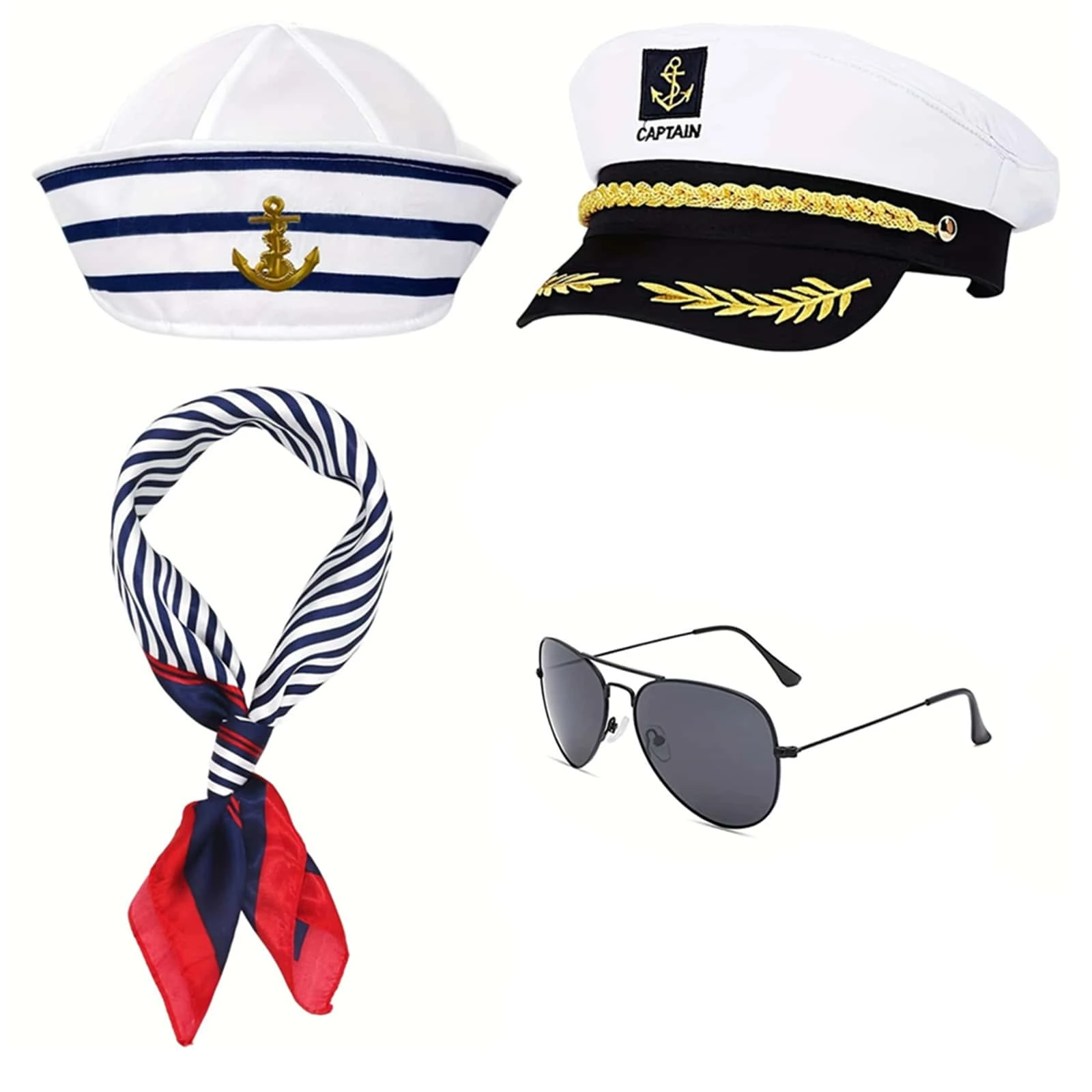 4pcs Halloween Masquerade Flight Attendant Suit , Navy Sailor Series ...
