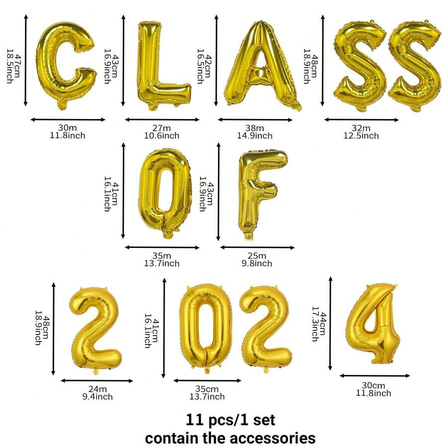 Class Of 2024 Balloons Graduation Decorations, 2024 Graduation Party ...