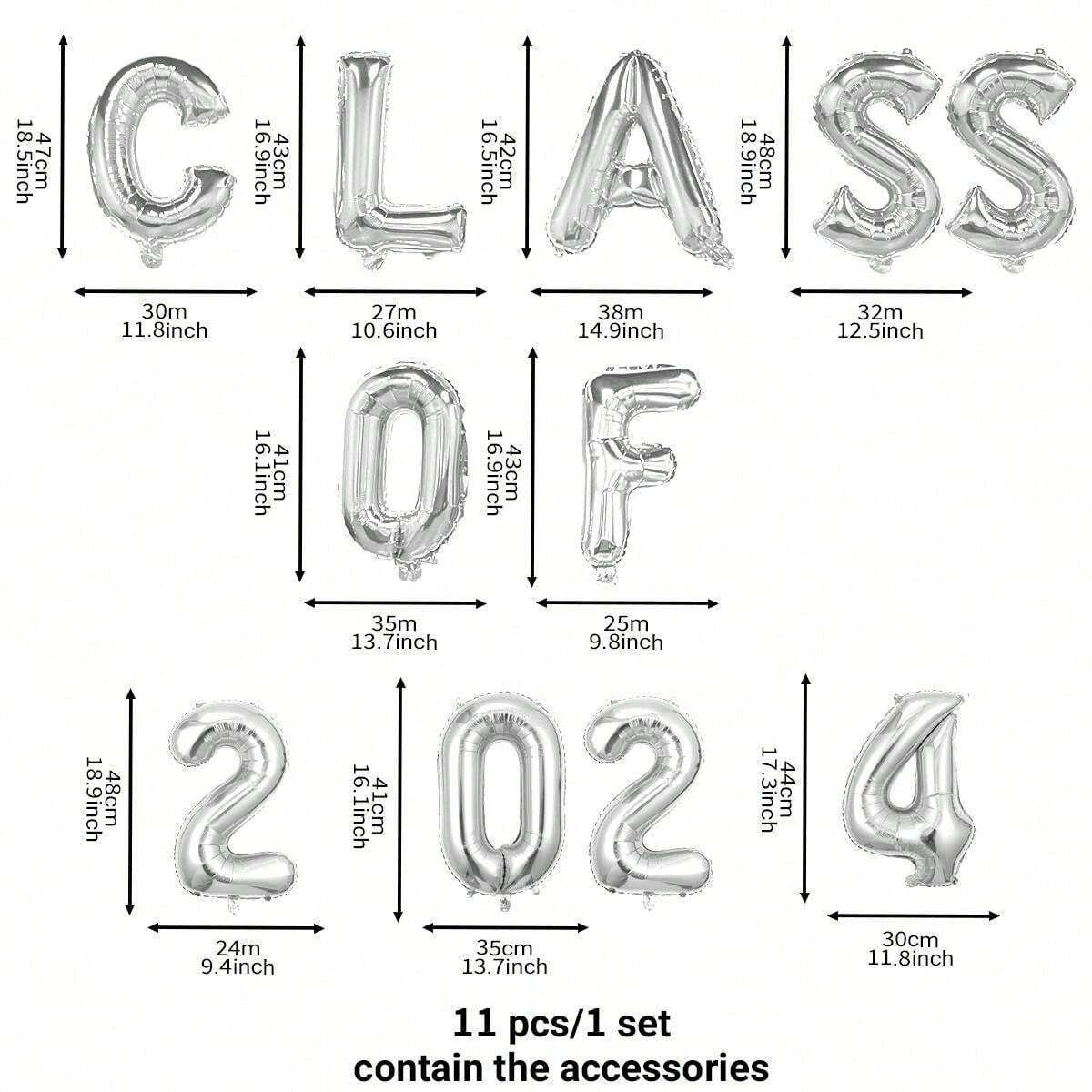 H L Balloon Class Of 2024 Balloon Graduation Decoration 2024