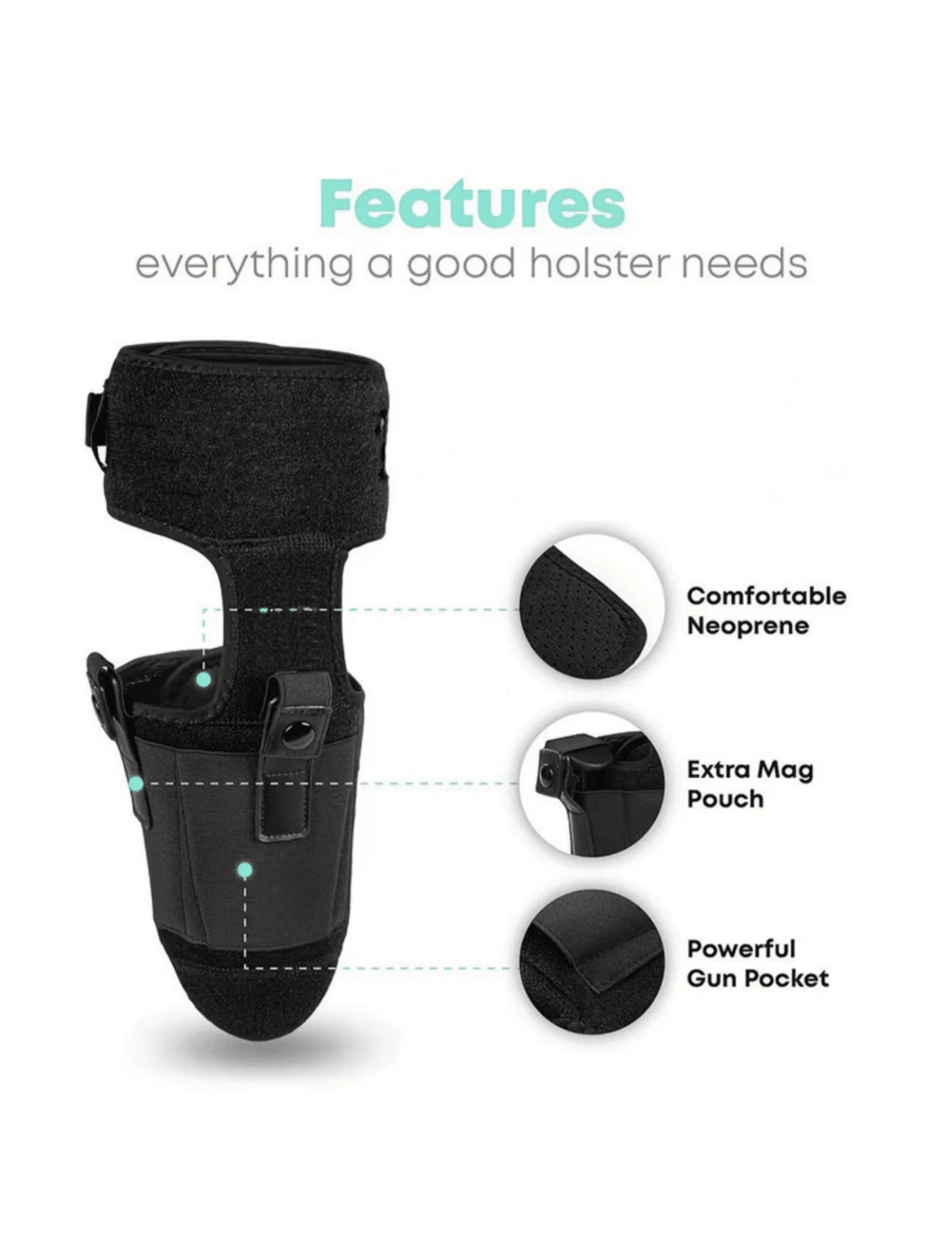 Leg Straps Gun Holster, Multi-Functional Tactical Leg Gun Holster ...