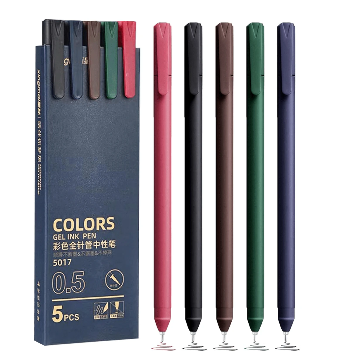 5pcs, Elegantly Simple Design: Lightweight Morandi Gel Pens - Fine ...