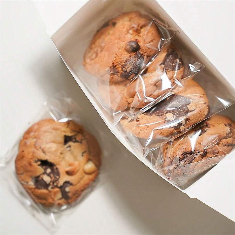 100/200pcc Multi-Size Resealable Cookie Bags – Clear, Durable PP Gift ...