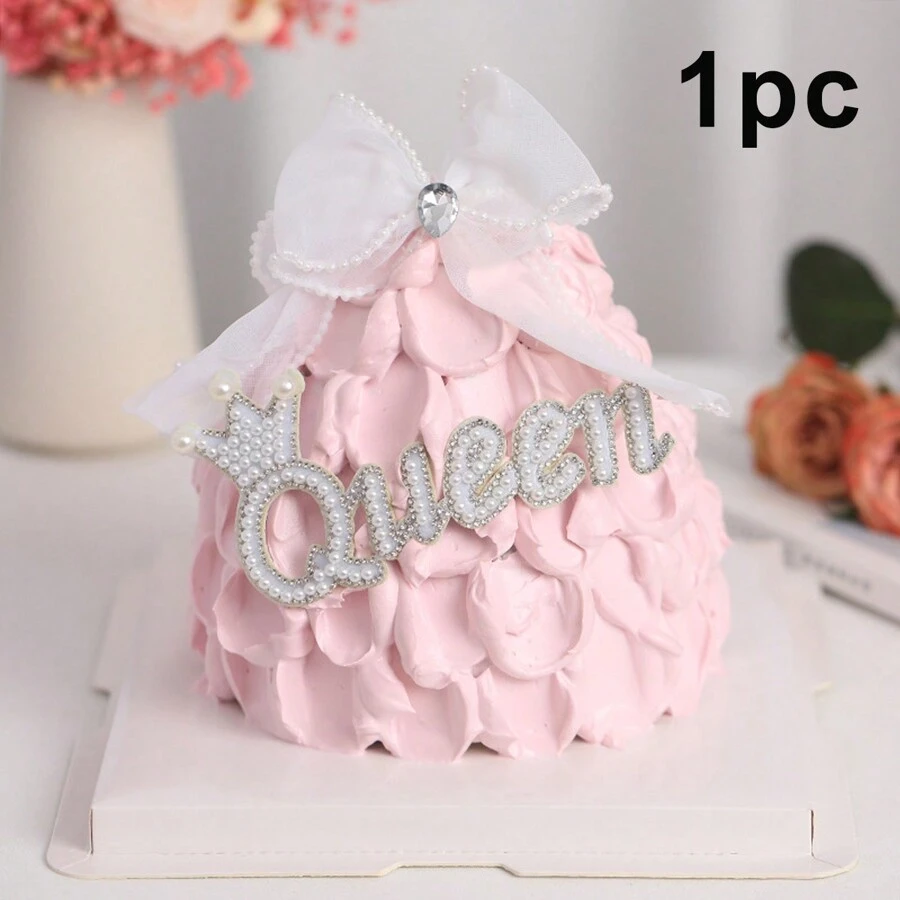 1pc Acrylic Crown Birthday Queen Cake Topper - Girls Ladies Happy ...