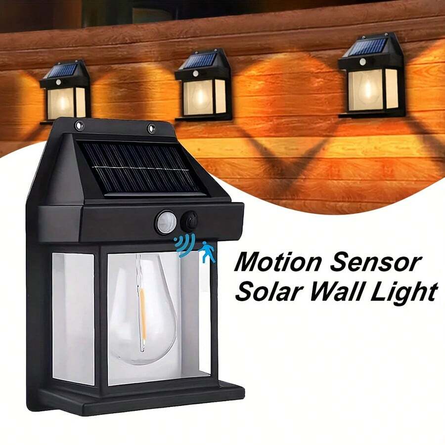 Solar Wall Lights Outdoor, Wireless Dusk To Dawn Porch Lights Fixture, Solar Wall Lantern With 3 ...