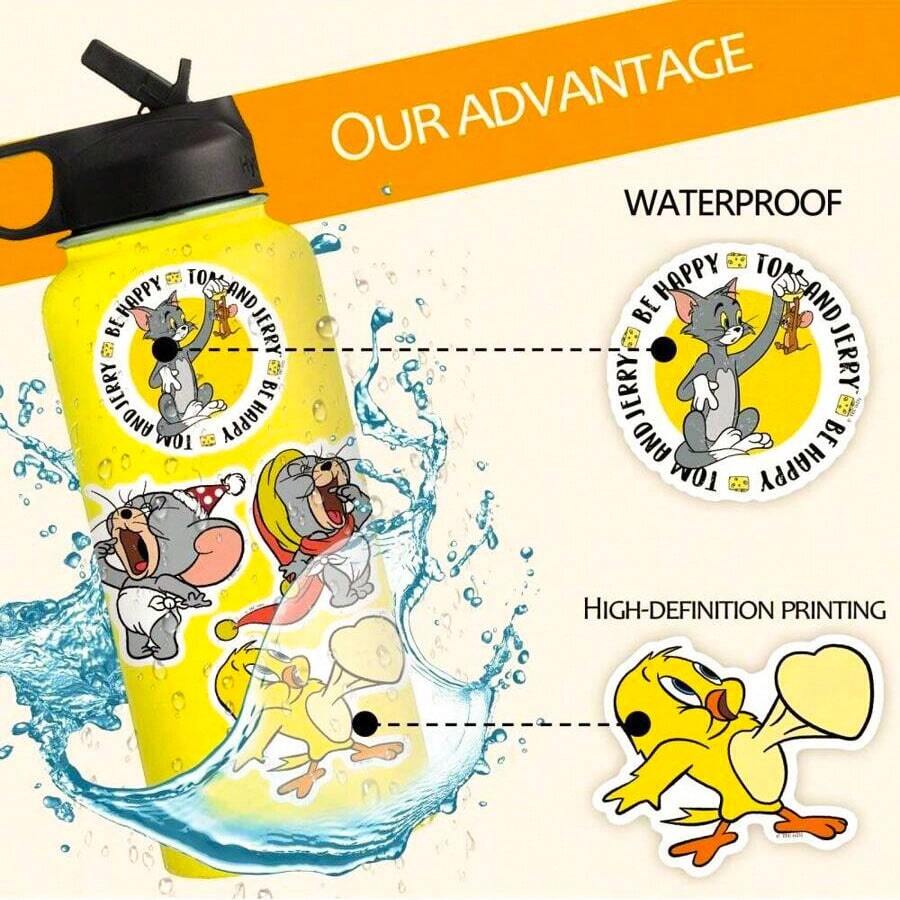 50 pezzi adesivi Warner Bros. ufficialmente autorizzati con Tom e Jerry ...