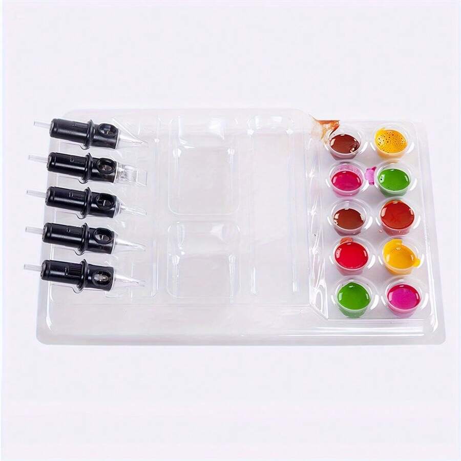 Plastic Disposable Ink Cup Tray, Pigment Rack Holder, Tattoo Needle ...