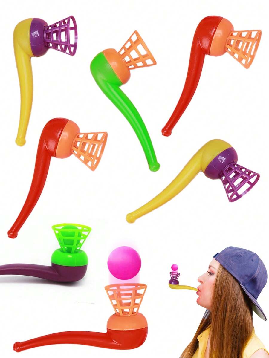 10pcs/Set Plastic Pipe Shaped Floating Blowing Balls Suspension Flying ...