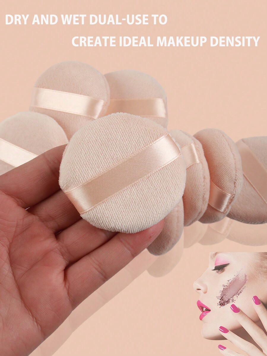 Skin-Colored Loose Powder Puff - Non-Absorbent And Non-Cakey Texture ...