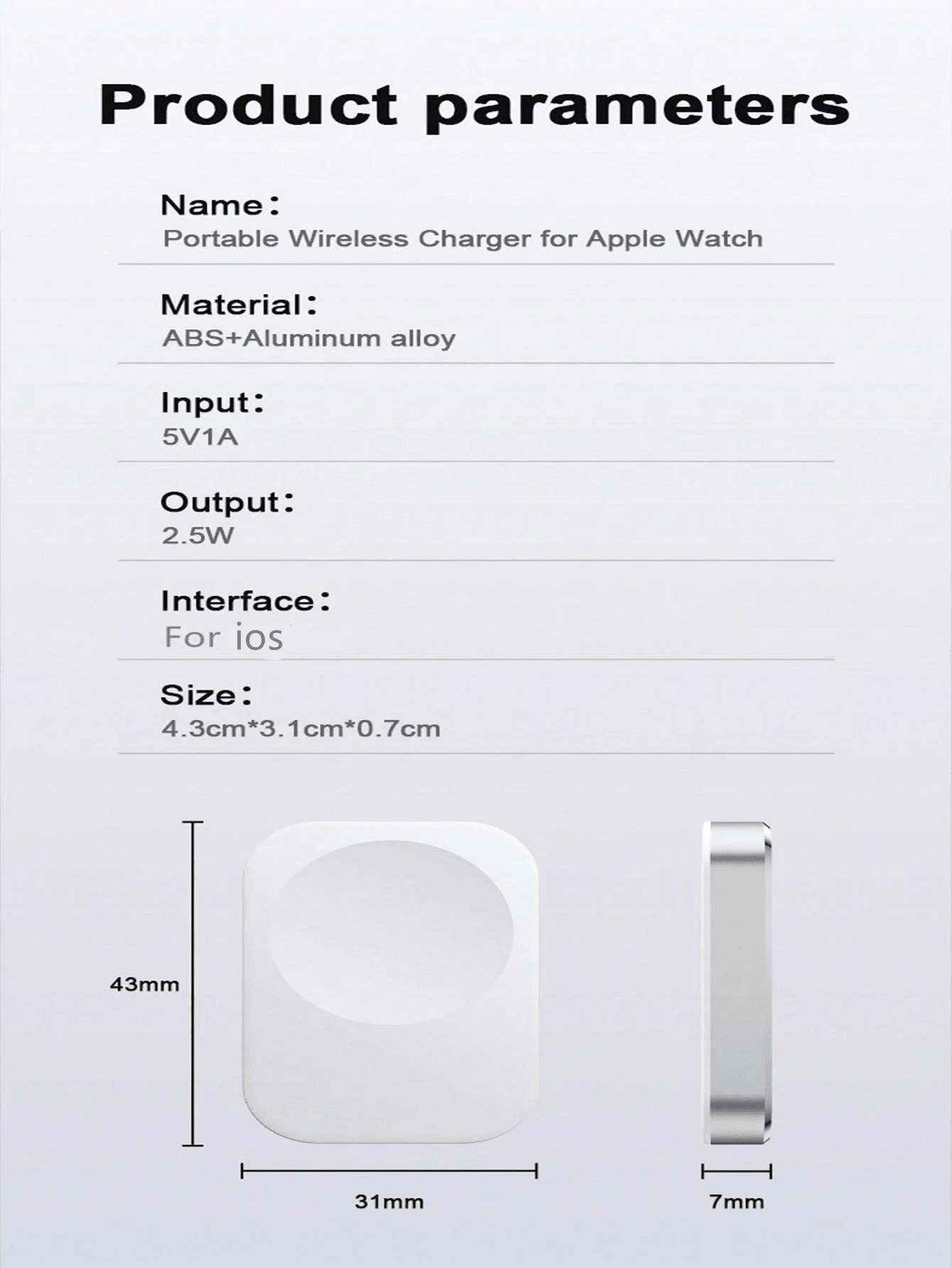 AmSengo ที่ชาร์จไร้สายขนาดพกพา อัลลอยด์อลูมิเนียม ชาร์จเร็ว มีการ ...