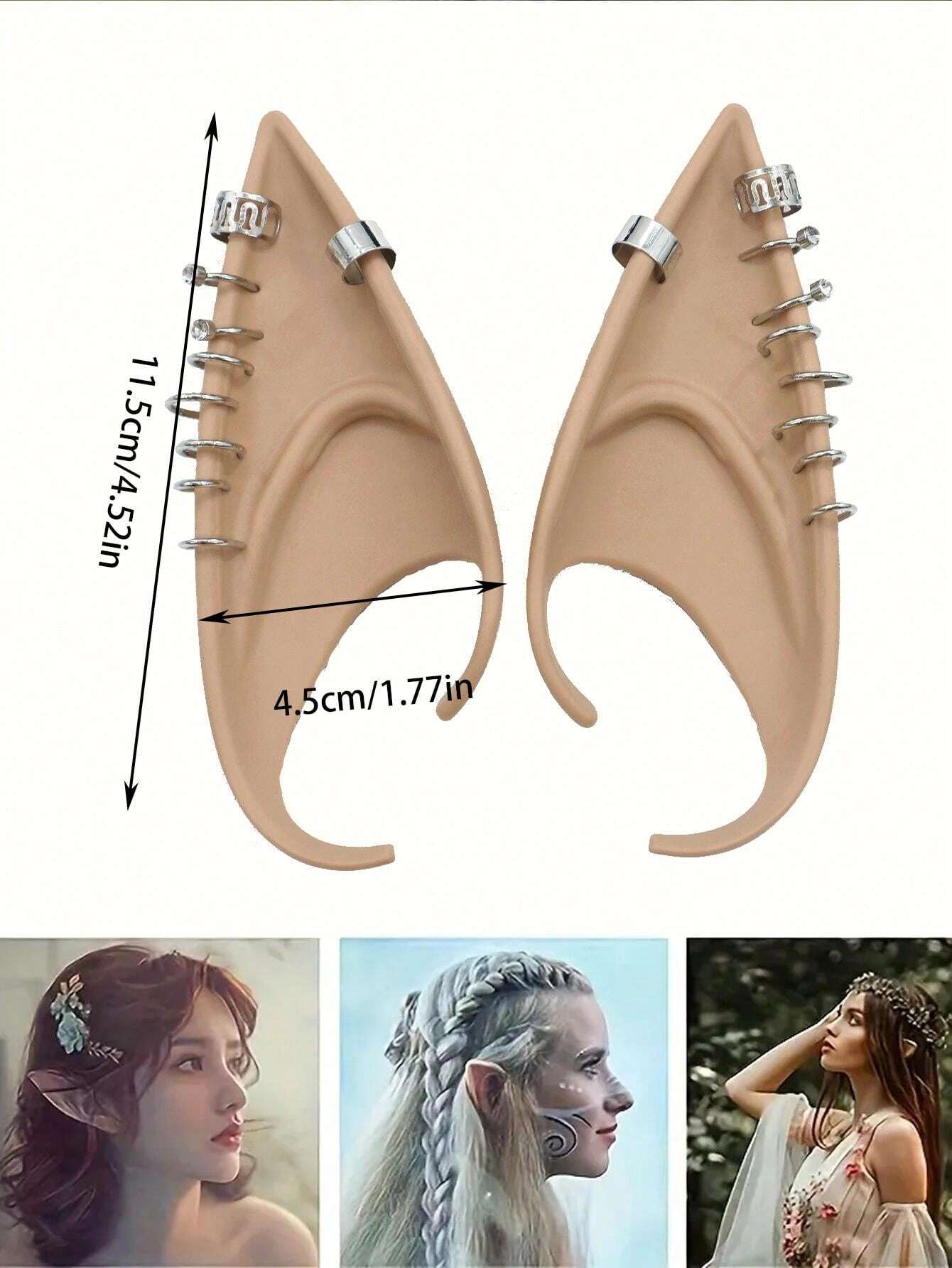 Ears - Medium/Long Length Cosplay Soft Pointed Ears For Renaissance ...