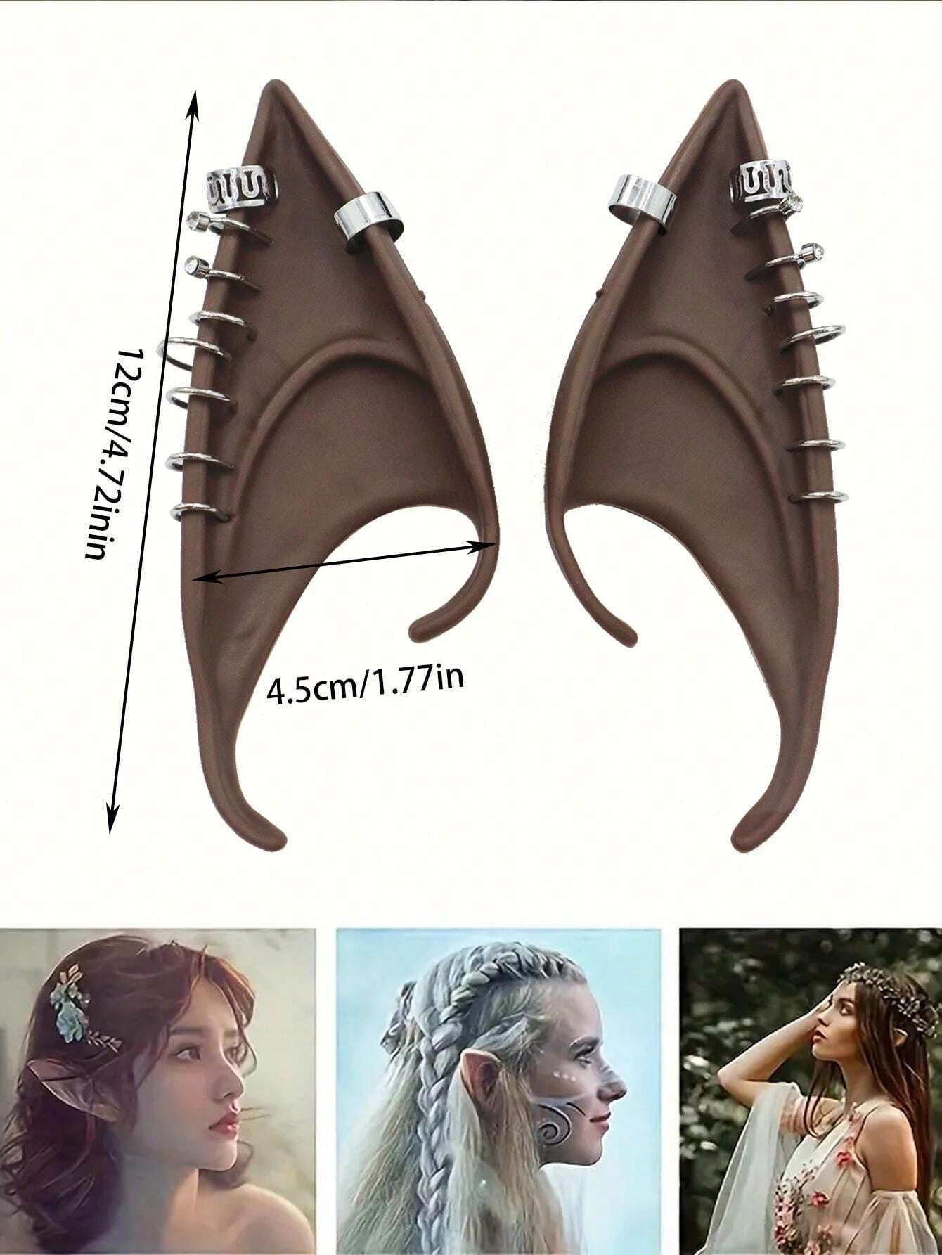 Ears - Medium Long Style Role Playing Soft Pointed Ears For Renaissance ...