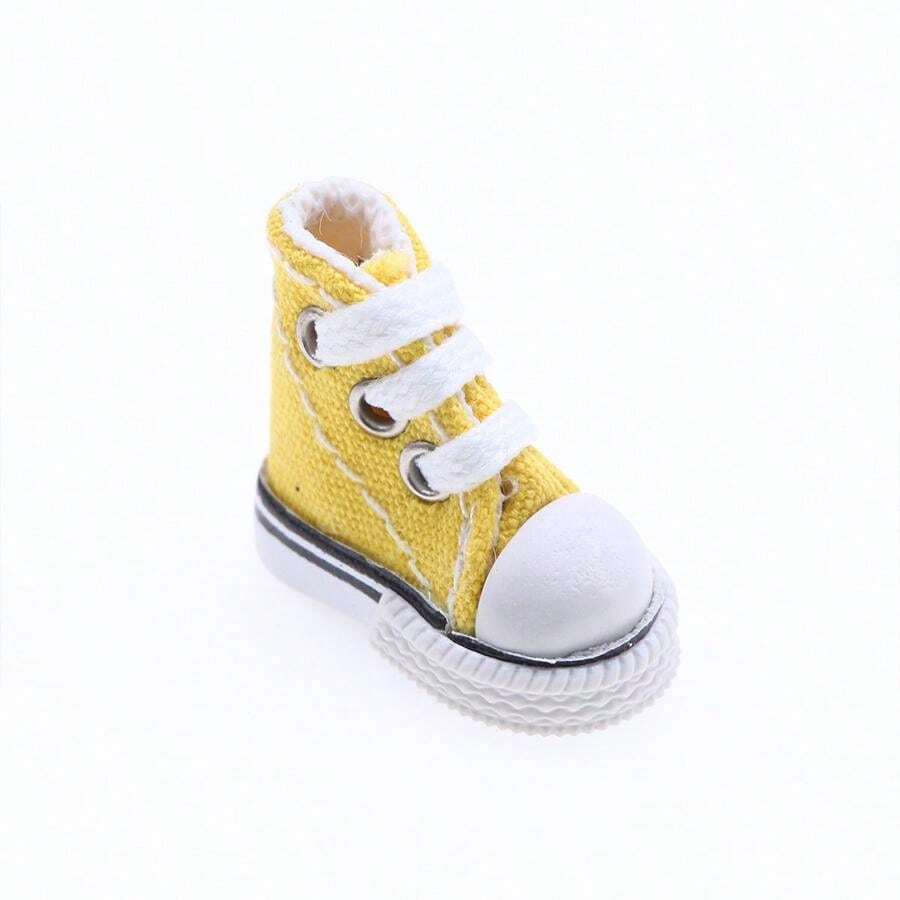 1pc Miniature Casual Canvas Shoes, Finger Dance Toy Shoes, Miniature ...