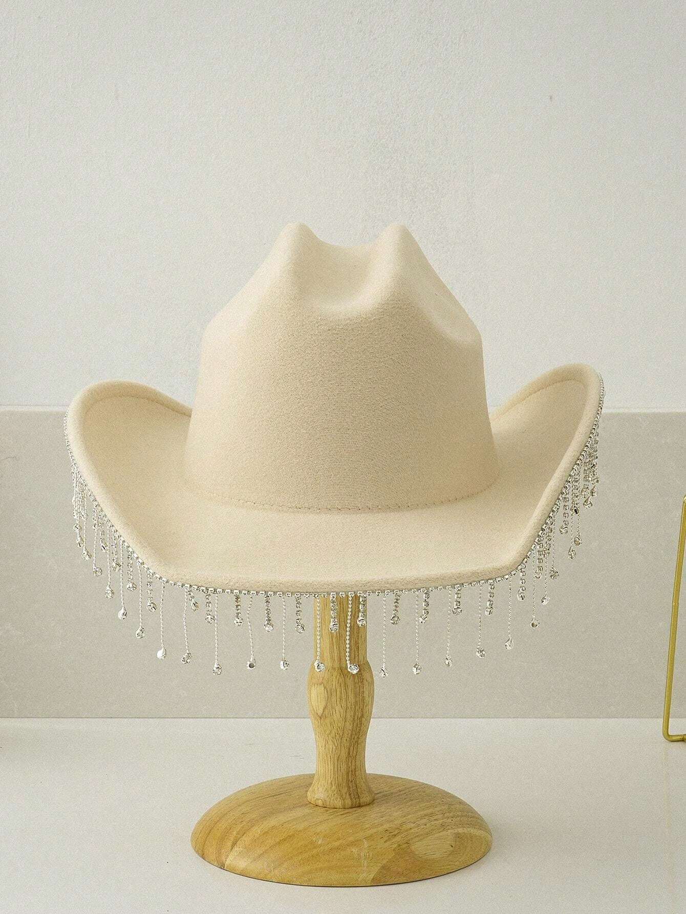 1pc Women's Unisex Solid Color High Top Hat With Curled Brim ...