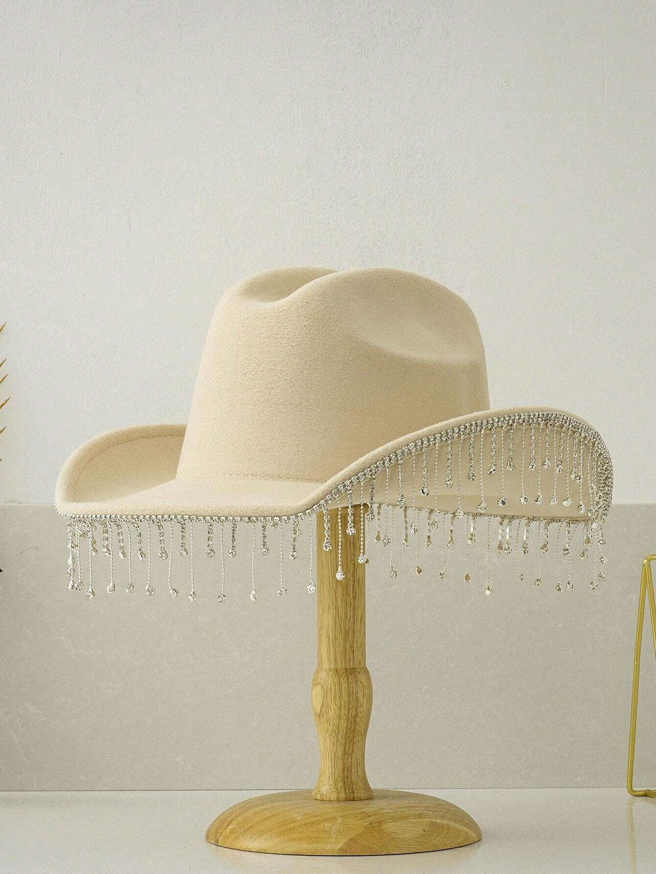 1pc Women's Unisex Solid Color High Top Hat With Curled Brim ...