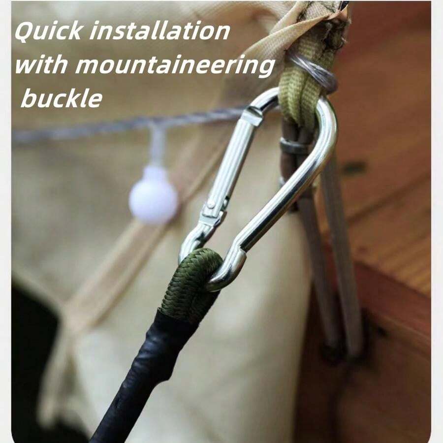 1pc Elastic Rope Multi-Functional Outdoor Camping Portable Bungee Cord ...