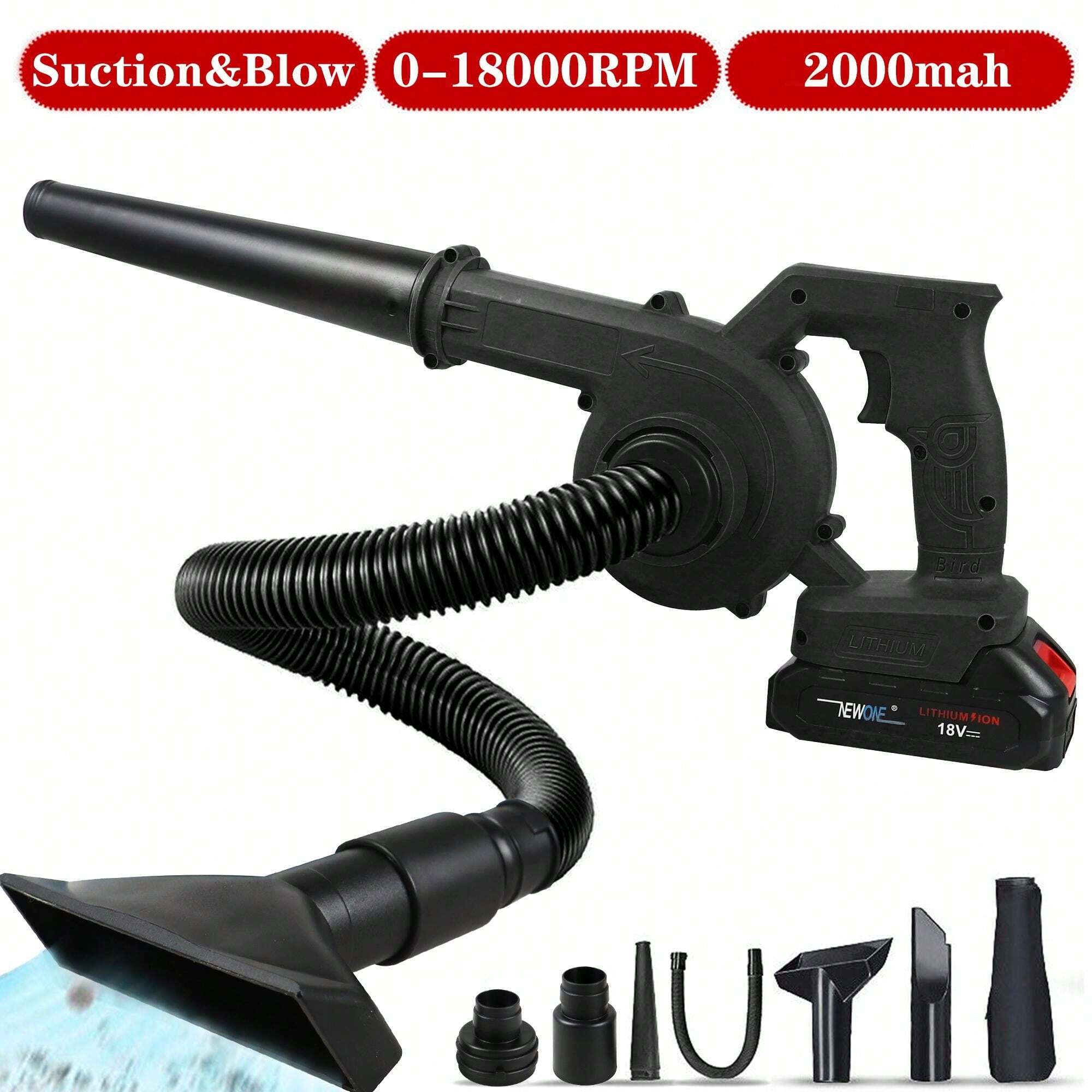 1 Conjunto Soprador de Folhas Sem Fio NEWONE, Soprador Portátil ...