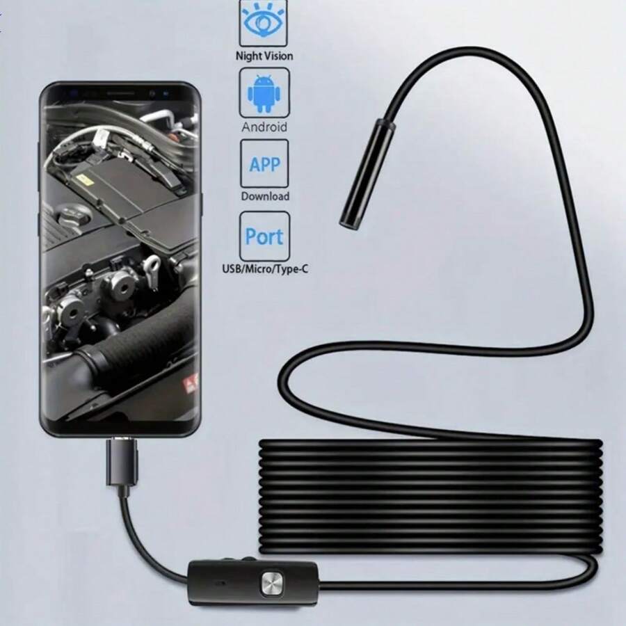 USB Endoscope, 7mm 6 LED Digital Dentist Endoscope Waterproof Borescope ...