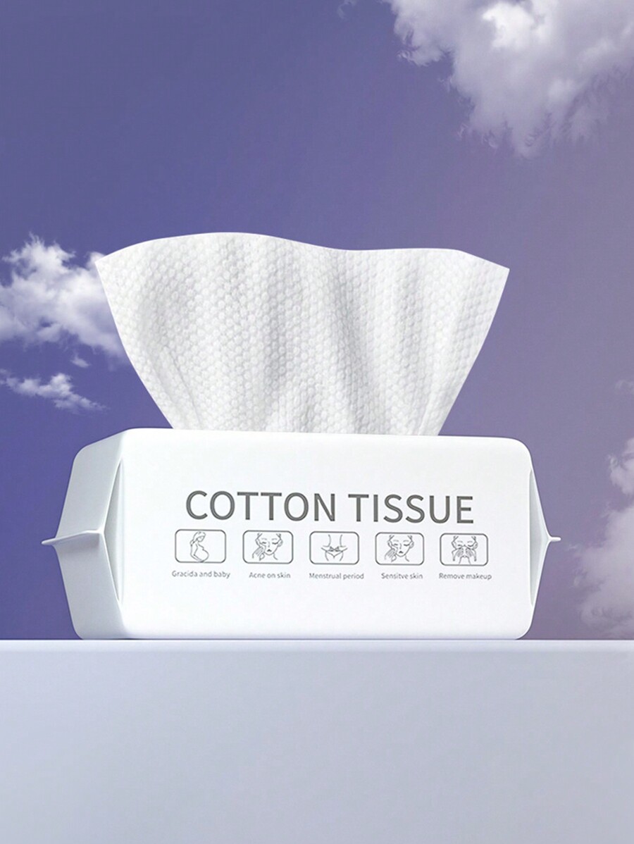 100pcs Thickened Pearl Pattern Disposable Facial Tissue, Portable Wet ...