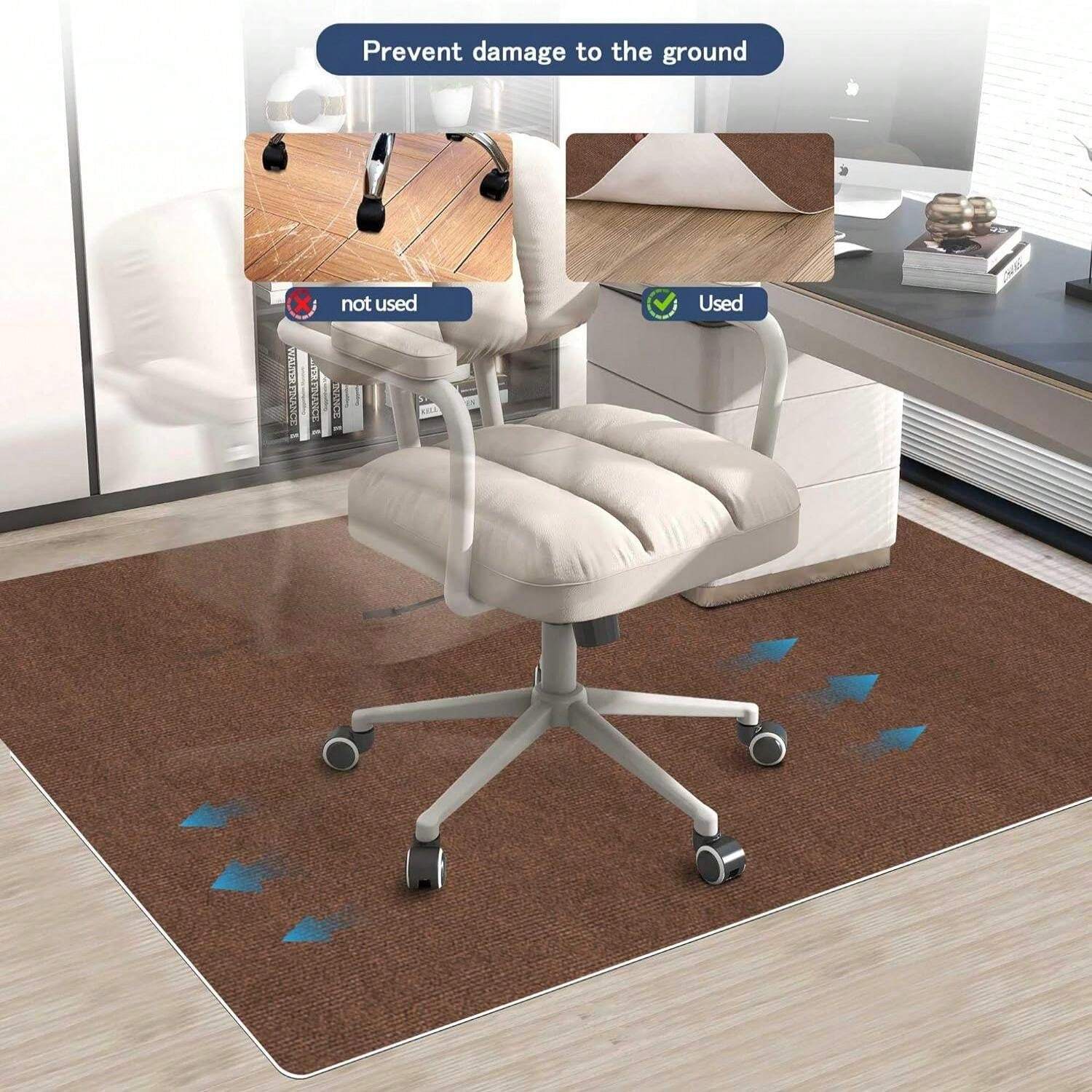 1pc Office Chair Mat For Hardwood And Tile Floors, Running Rug Computer ...