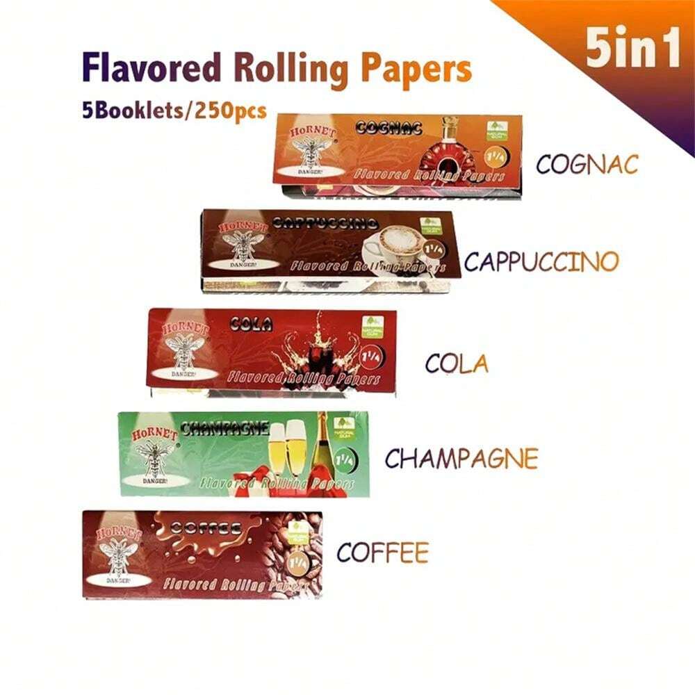 5 Rolls/250 Pieces Of Various Flavors, 78MM Length Fruit Cigarette ...