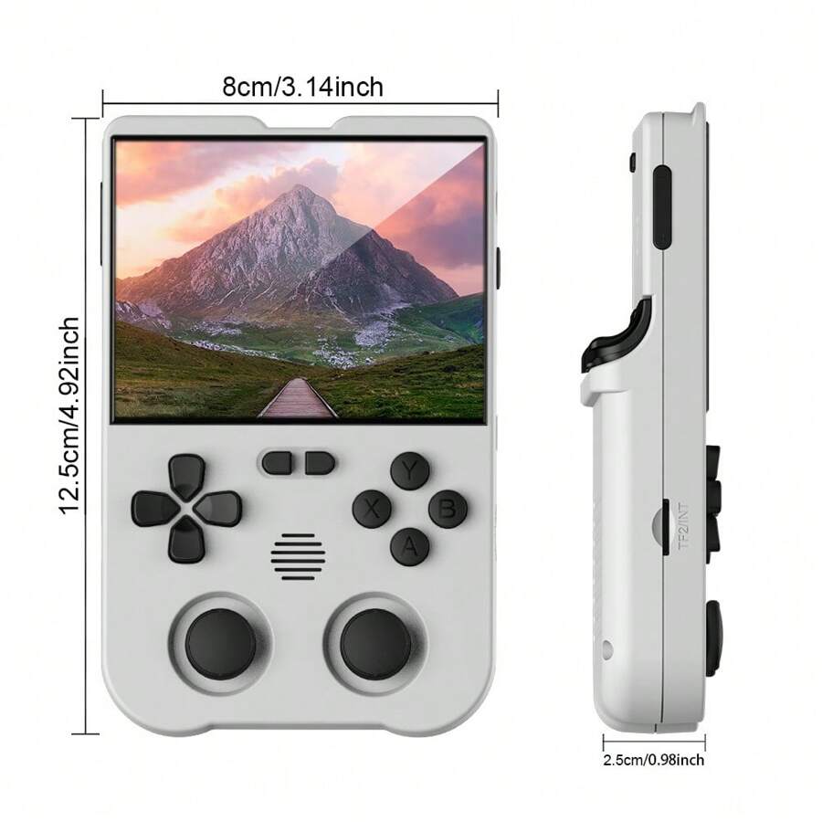 Ampown XU10 White Handheld Game Console 3.5" IPS Screen 3000mAh Battery ...