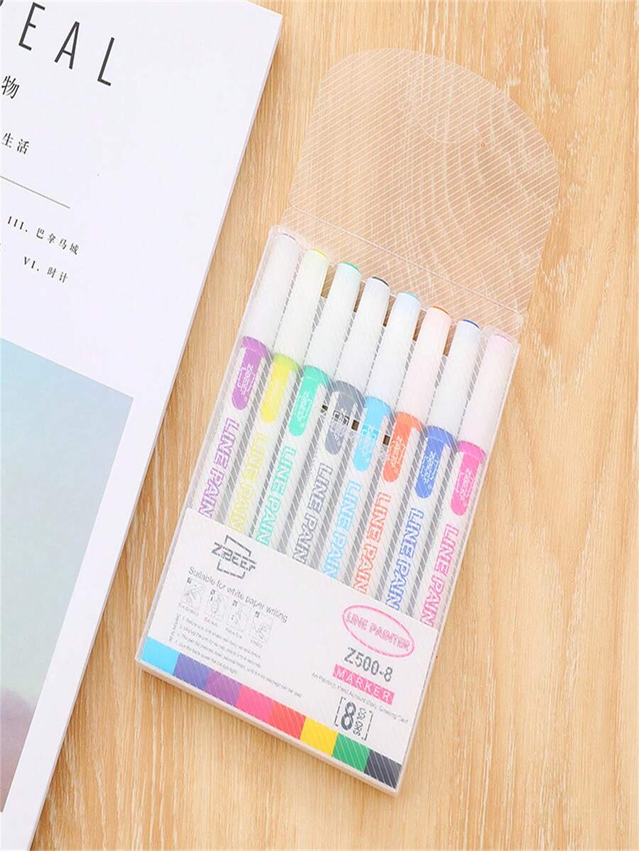 One Piece Set Of Guangna Z500 Silver Border Double Line Pen Outline Pen ...