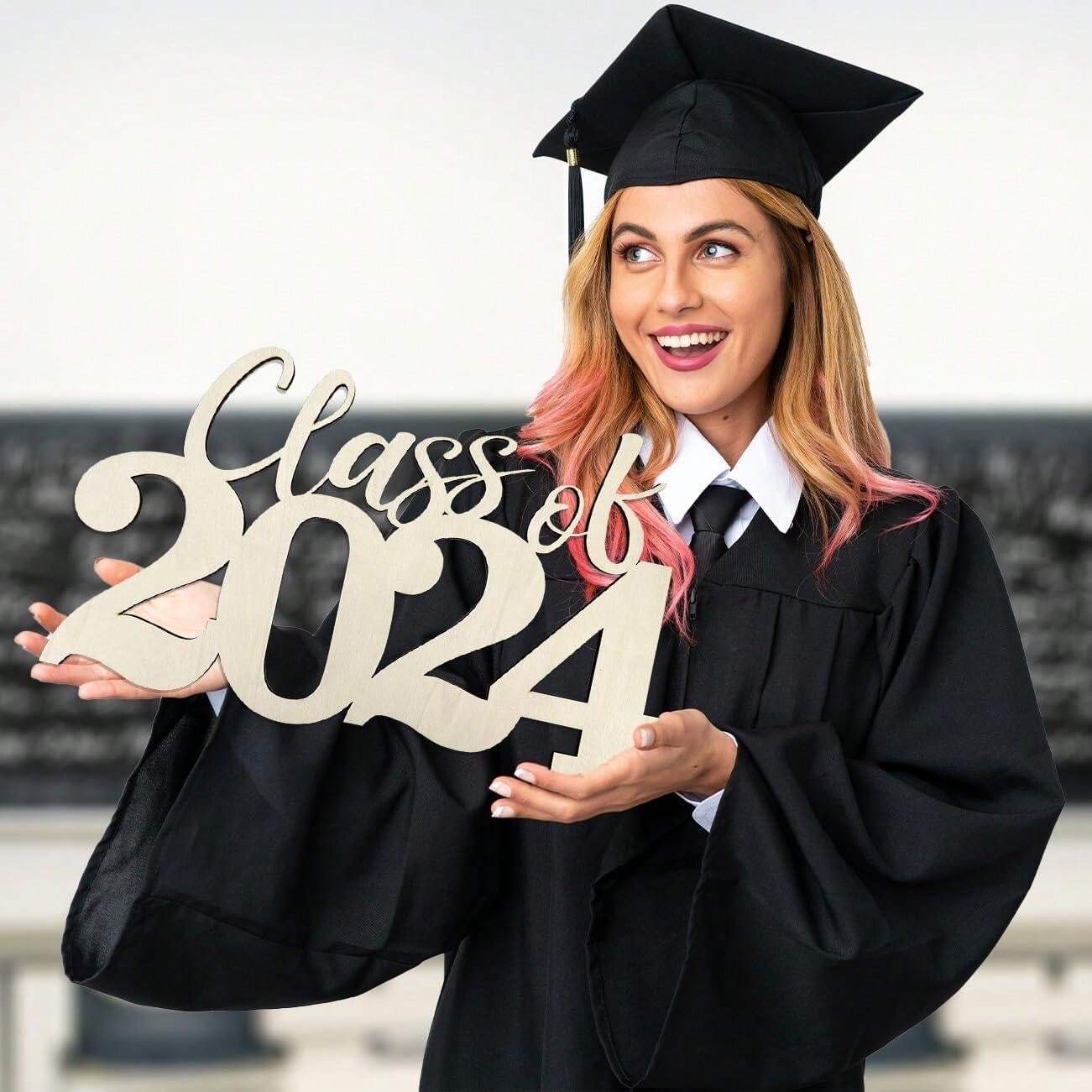 2024 Wood Logo Graduation Party Decoration 2024first Day Of School Wood ...