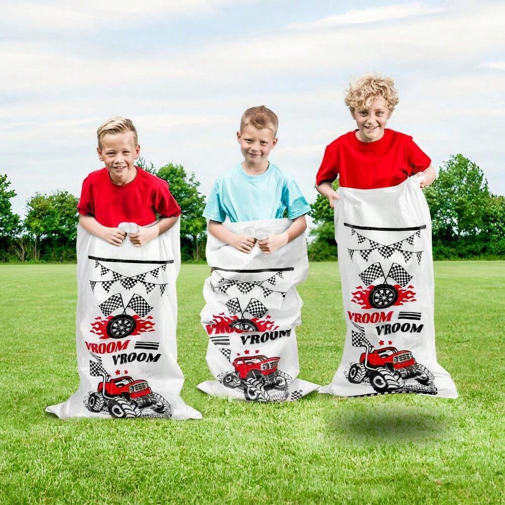 10Pcs VROOM Truck Jumping Bags Set,Cartoon Monster Truck Plastic Woven ...