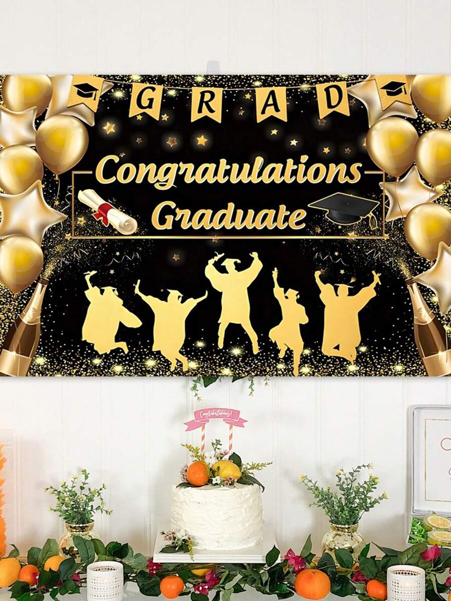 1pc Graduation Ceremony Photography Backdrop Banner For Graduation ...